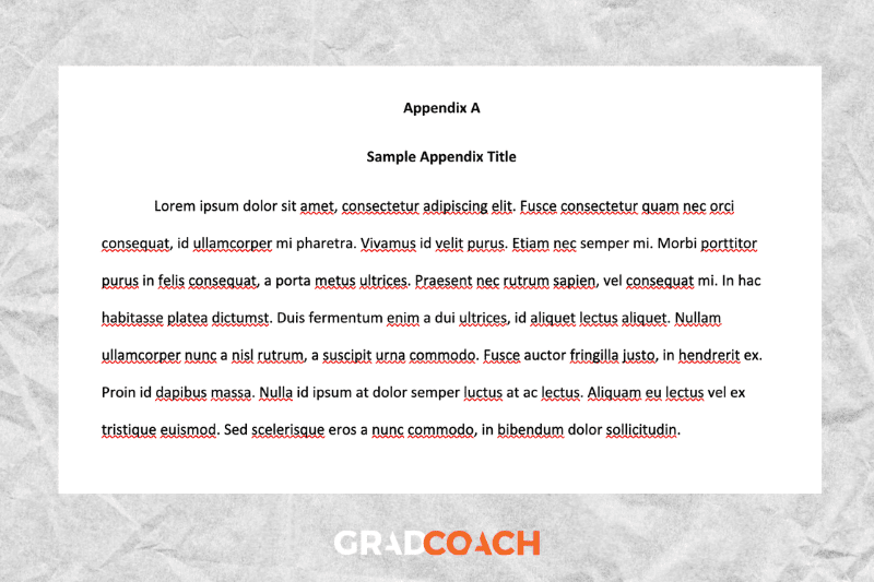 Appendix Example Apa