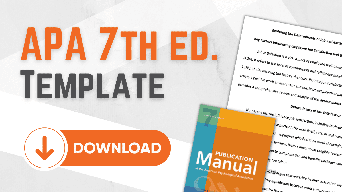 Free Download APA 7 Template Word Format Grad Coach